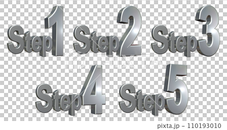 3DCG characters [Step1/Step2/Step3/Step4/Step5]... - Stock Illustration ...