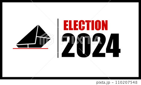 Election day. Vote 2024 in USA, banner design....のイラスト素材 [110207548 ...