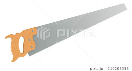 Hand saw, side view. 3D renderingのイラスト素材 [110208358] - PIXTA