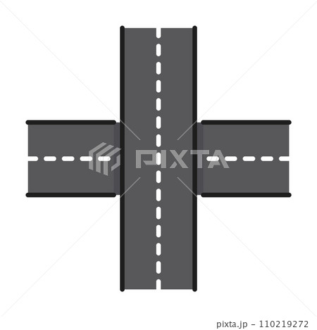 Highway road line icon. Traffic, crossroad...のイラスト素材 [110219272] - PIXTA