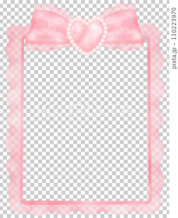 Pink Coquette frame rectangle shape aesthetic...-插圖素材 [110223970] - PIXTA圖庫