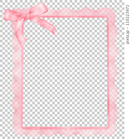 Pink Coquette frame rectangle shape aesthetic... - Stock Illustration ...