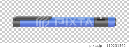 Blue insulin penのイラスト素材 [110231562] - PIXTA