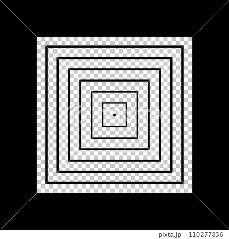 Abstract Geometric Square Lines Design. Black...のイラスト素材 [110277836] - PIXTA