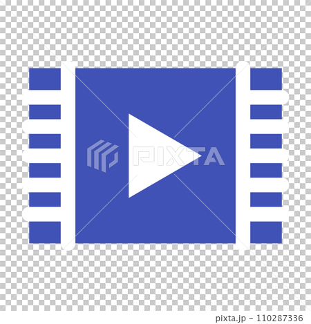 Color style icons representing video and playback - Stock Illustration ...