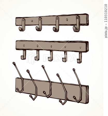 Wall hook. Vector drawingのイラスト素材 [110310210] - PIXTA