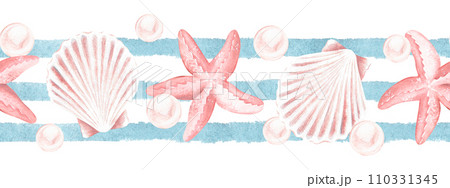 Cartoon Seashell Border