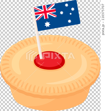 Cartoon Australian meat pie drawingのイラスト素材 [110375707] - PIXTA