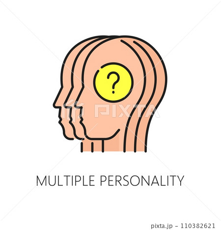 Multiple personality mental health icon,...のイラスト素材 [110382621] - PIXTA