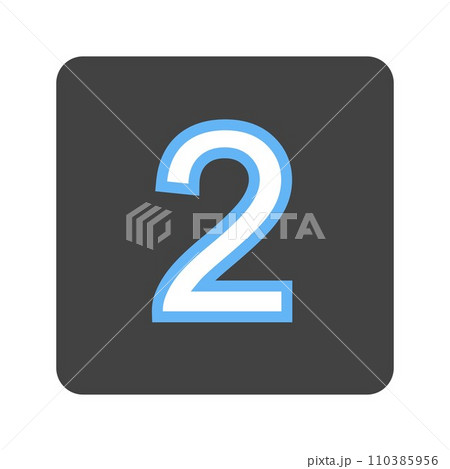 Keycap Digit Two icon vector image.のイラスト素材 [110385956] - PIXTA