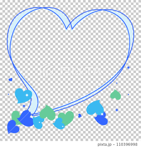 Blue Heart Frame Png