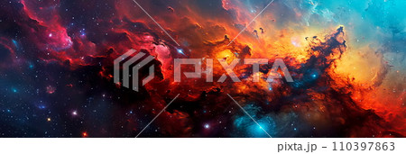 abstract cosmic composition with a mixture of...のイラスト素材 [110397863] - PIXTA