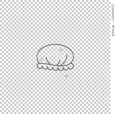 Disposable surgical cap linear icon. Protective...のイラスト素材 [110404021 ...