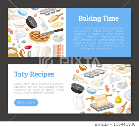 Baking Tool and Ingredients Banner Design...のイラスト素材 [110441530] - PIXTA