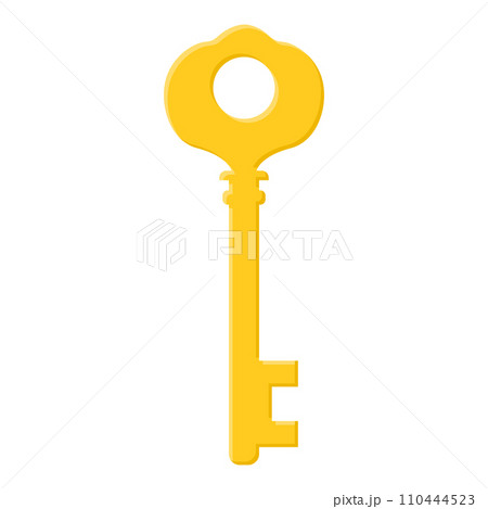 Yellow key isolated on white background....のイラスト素材 [110444523] - PIXTA