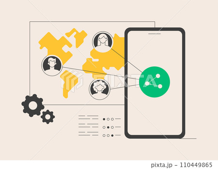 Mobile collaboration abstract concept vector...のイラスト素材 [110449865] - PIXTA