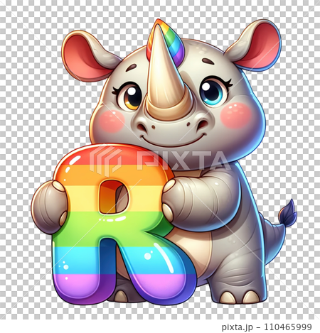 Rainbow Animal Alphabet Letter R, Letter A-Z...のイラスト素材 [110465999] - PIXTA