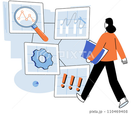 Key metrics. Vector illustration. Financial...のイラスト素材 [110469408] - PIXTA