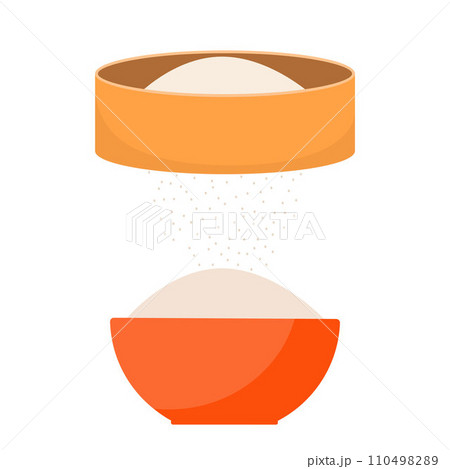 Flour sifter, package of, bowl set. Baking...のイラスト素材 [110498289] - PIXTA