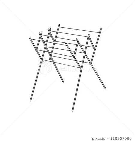 dry clothes drying rack cartoon vector...のイラスト素材 [110507096] - PIXTA