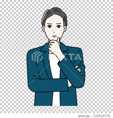 Illustration of a worried business person with... - Stock Illustration ...