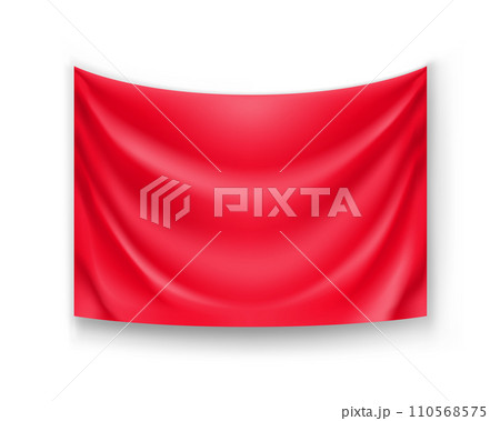 Realistic red banner for advertisingのイラスト素材 [110568575] - PIXTA