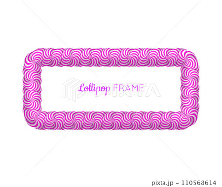 Lollipop violet rectangle frameのイラスト素材 [110568614] - PIXTA