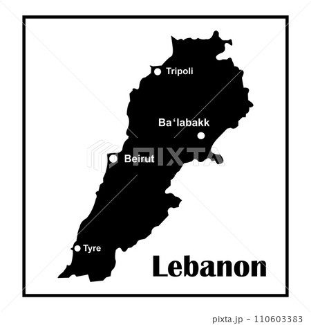 Lebanon map iconのイラスト素材 [110603383] - PIXTA