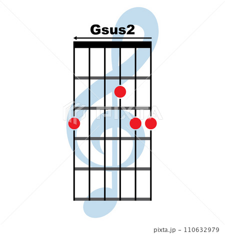 Gsus2 guitar chord iconのイラスト素材 [110632979] - PIXTA