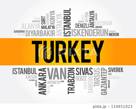 List of cities in Turkey word cloud collage,...のイラスト素材 [110652823] - PIXTA