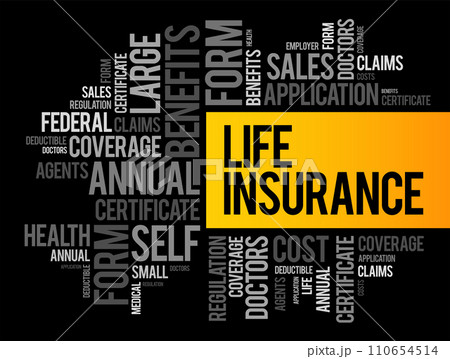 Life Insurance - agreement or contract between...のイラスト素材 [110654514 ...