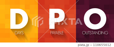 DPO Days Payable Outstanding - efficiency ratio...のイラスト素材 [110655012 ...