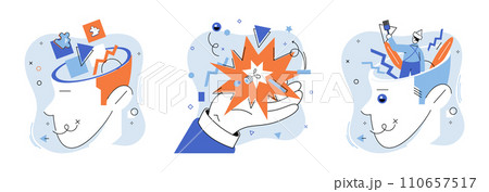 Abstract thinking. Vector illustration....のイラスト素材 [110657517] - PIXTA