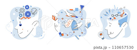 Abstract thinking. Vector illustration....のイラスト素材 [110657530] - PIXTA