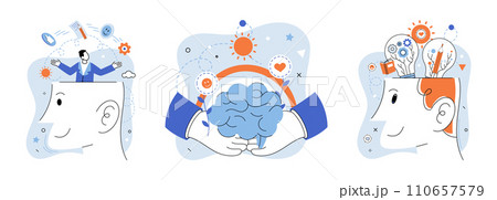 Abstract thinking. Vector illustration....のイラスト素材 [110657579] - PIXTA
