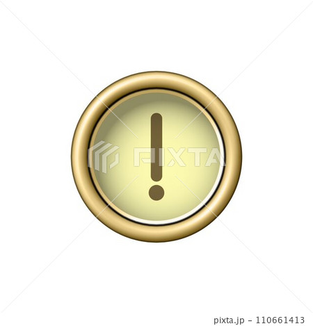 Exclamation mark symbol. Vintage golden...のイラスト素材 [110661413] - PIXTA