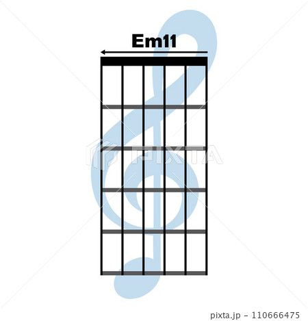 Em11 guitar chord iconのイラスト素材 [110666475] - PIXTA