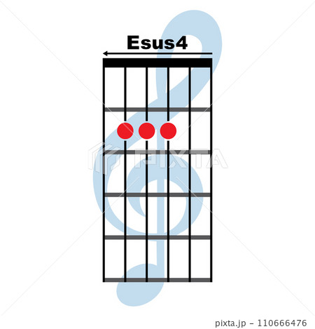 Esus4 guitar chord iconのイラスト素材 [110666476] - PIXTA