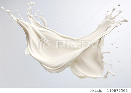 Milk Splashing in a Burst of Creamy Elegance,...のイラスト素材 [110672568] - PIXTA