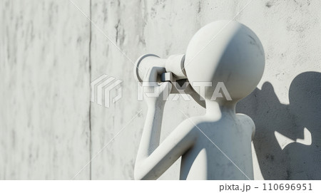 Visionary Perspective: Stick Figure with...のイラスト素材 [110696951] - PIXTA