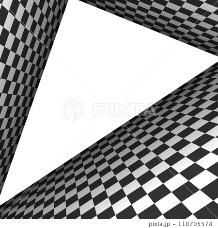 Black and white checkered triangleのイラスト素材 [110705578] - PIXTA