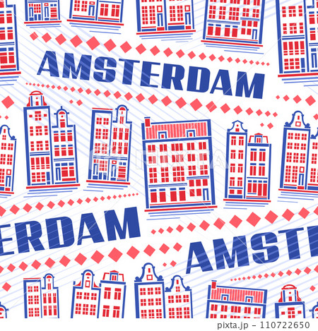 Vector Amsterdam Seamless Patternのイラスト素材 [110722650] - PIXTA