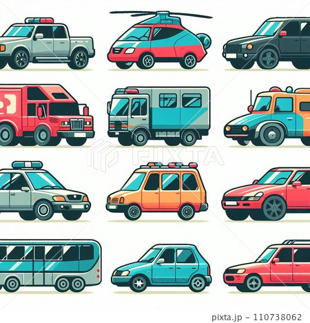 vector seamless pattern of carsのイラスト素材 [110738062] - PIXTA