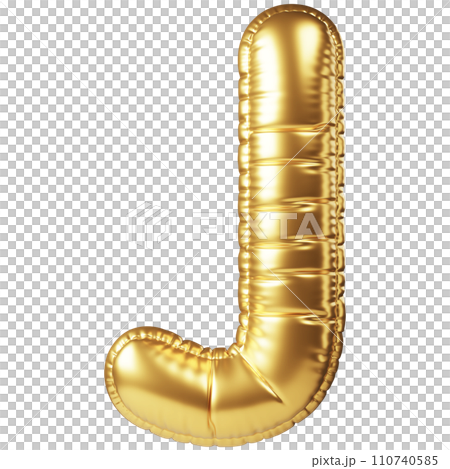 Gold Balloon 3D Letter Jのイラスト素材 [110740585] - PIXTA