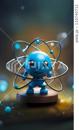 3D atom cartoon character design concept...のイラスト素材 [110740712] - PIXTA