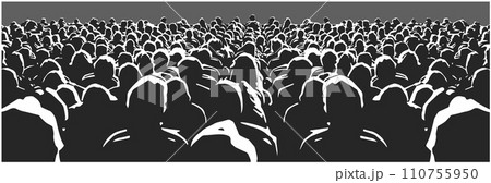 Stylized vector illustration of seated audienceのイラスト素材 [110755950] - PIXTA