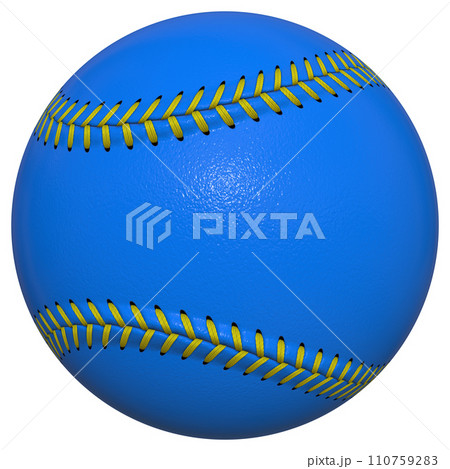 Close-up of blue baseball ball. Advertising for...のイラスト素材 [110759283 ...