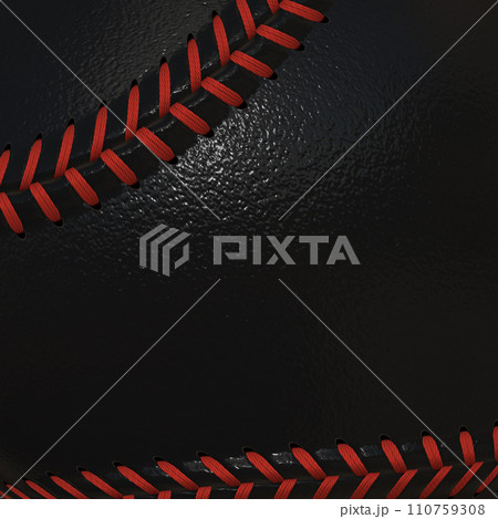 Close-up of black baseball ball. Advertising...のイラスト素材 [110759308] - PIXTA