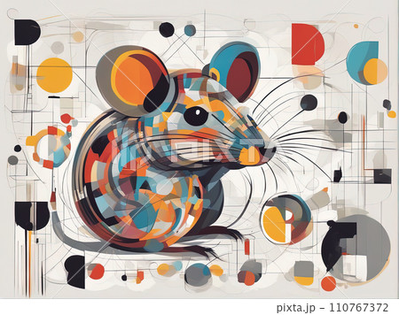 abstract painting of a ratのイラスト素材 [110767372] - PIXTA