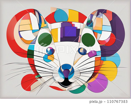 abstract painting of a ratのイラスト素材 [110767383] - PIXTA